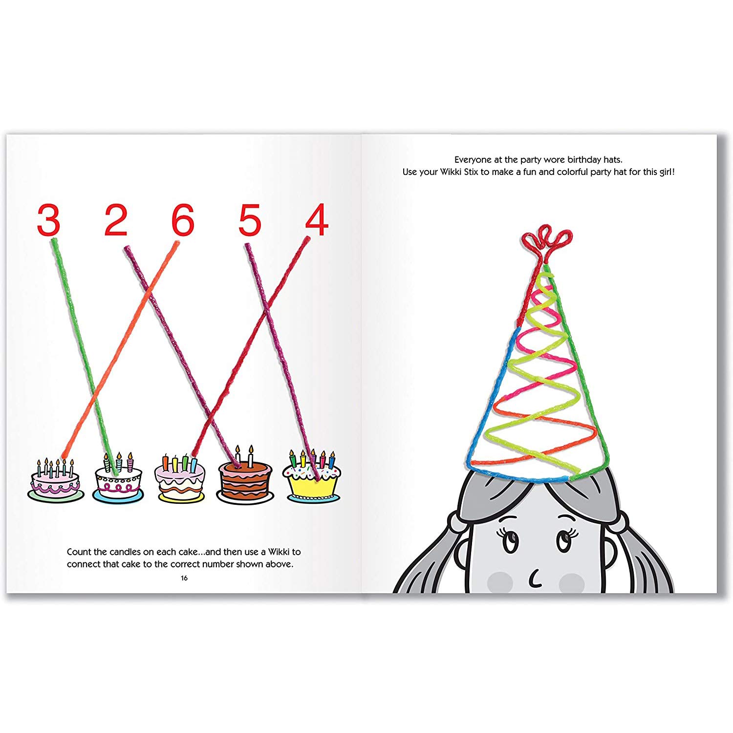 Wikki Stix Preschool Activity Book with 72 Non-Toxic, Reusable Wikki Stix Provides School Readiness Skills; Made in USA.