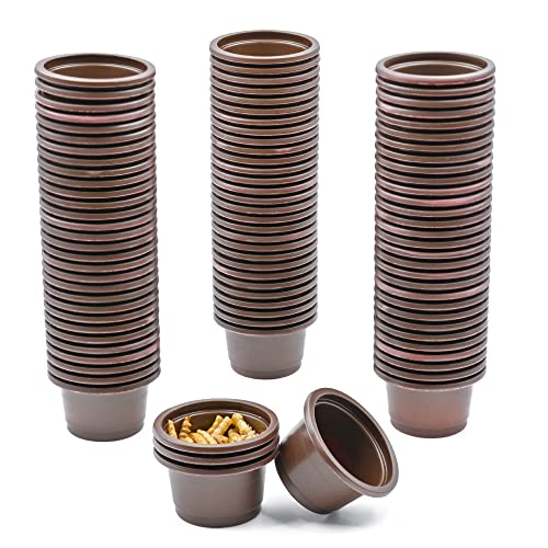 MRTIOO 0.75oz 100 pcs Crested Gecko Food and Water Feeding Cups, Reptile Feeder Bowls, for Lizard and Other Small Pet Ledge Accessories Supplies