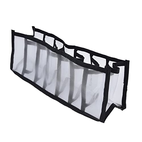Orenic Mesh Bras Storage Box, Multi Purpose Foldable Drawer Divider for Underwear, Bras, Socks, Jeans, Panties, Leggings, T-Shirts, Foldable Compartment Storage Box Drawer Organizer(7cells)
