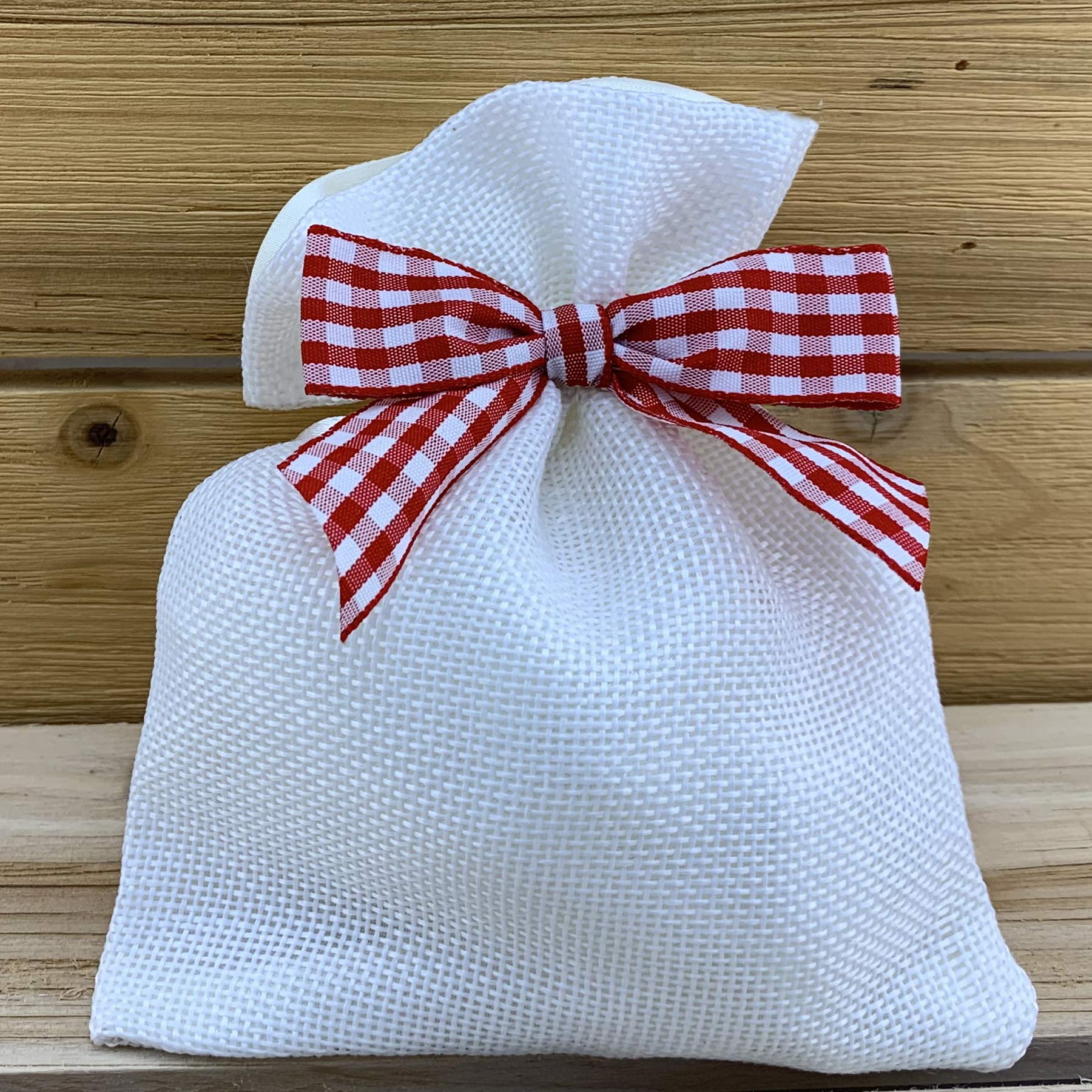 Red & White Gingham Pre-Tied Bows - 3" Wide, Set of 12, Buffalo Check, Plaid Gift Basket Decor, Wedding Embellishments, Party Favors, Birthday, Fall, Christmas, Valentine's Day