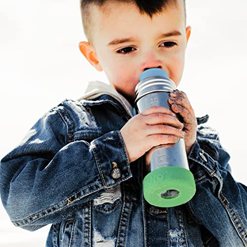 Pura Kiki Silicone Bottle Bumper - Plastic-Free, Medical-Grade, Protective, Anti-Slip Bottom Cover Compatible w/Pura Stainless Bottles 5oz, 9oz & 11oz (Moss and Mint)