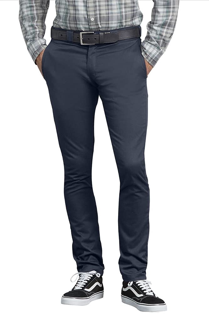 Dickies mens Skinny Straight-fit work utility pants, Dark Navy, 32W x 32L US