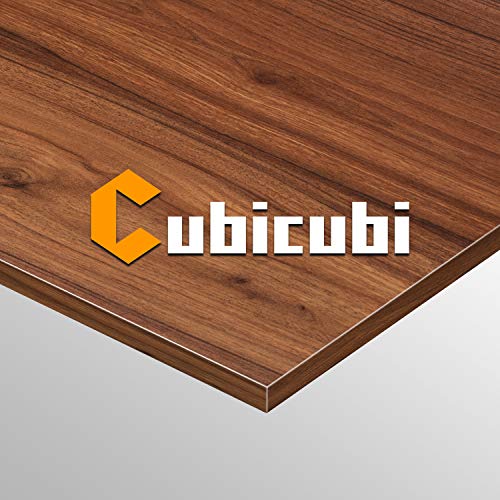 CubiCubi Computer Desk 55" Home Office Laptop Desk Study Writing Table, Modern Simple Style, Walnut