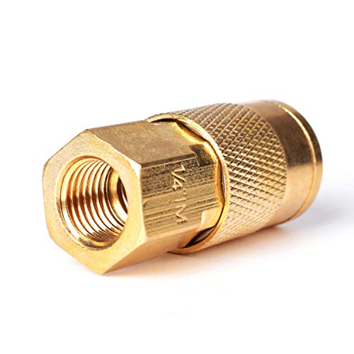 FYPower 30 Pieces 1/4" NPT Air Coupler and Plug Kit, Quick Connect Air Fittings, Industrial Solid Brass Quick Connect, Connector Set