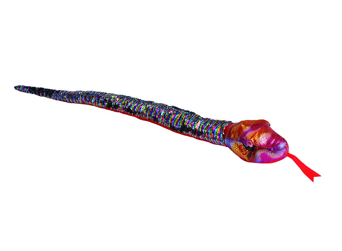 Wild Republic Sequin Snake Plush, Stuffed Animal, Plush Toy, Kids Gifts,54 Inches