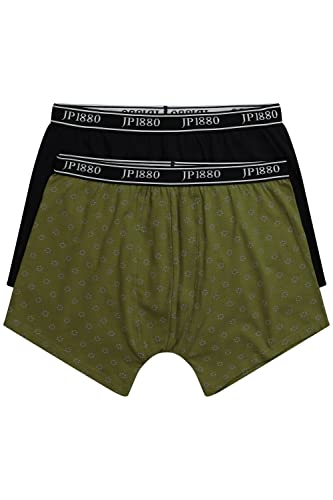 JP 1880 Menswear Big & Tall Plus Size L-8XL 2 Pack of Boxer Shorts FLEXNAMIC® bottles green XXX-Large 813565642