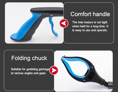 JBNCRYGD Foldable Grabber Reacher Tool for Elderly, Reacher Grabber Pickup Tool, Handy Trash Claw Grabber, Reaching Assist Tool for Trash Pick Up,B