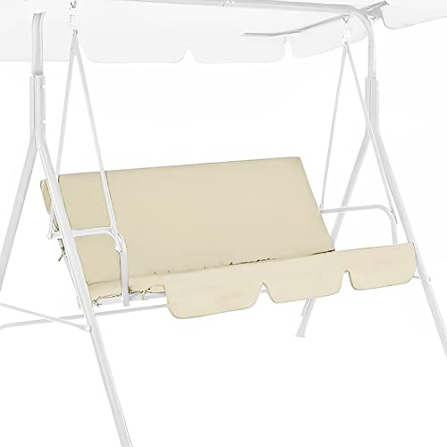 Moutosne Patio Swing Cushion Cover Replacement Waterproof Outdoor Swing Seat Cover 3 Seater Dustproof Protective Covers for 3 Seat Garden Swing Chair Cushions (Only Cover, No Cushion) 59x59x4 Inch