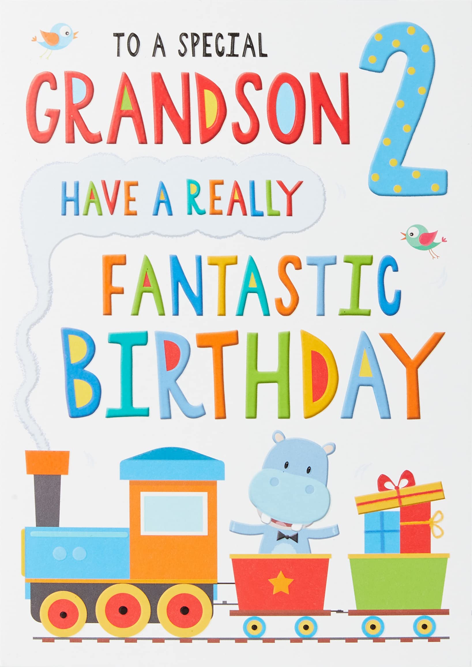 Regal Publishing Juvenile Birthday Card Age 2 Grandson - 9 x 6 inches -