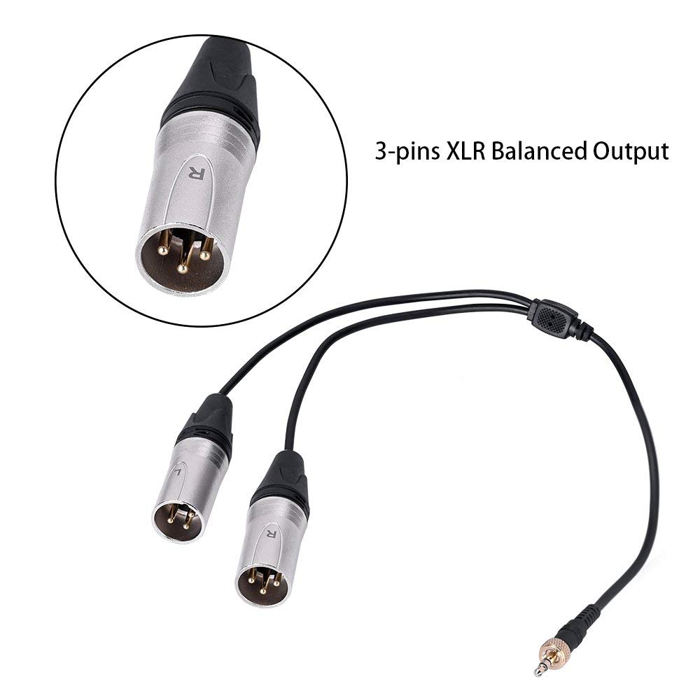 comica CVM-DS-XLR 3.5mm TRS to Dual XLR Stereo Audio Output Cable Wireless Microphone Systems