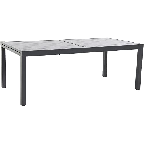 Hanover Naples 11-Piece Patio Dining Set with Rust-Free Aluminum 40" x 118" Expanding Rectangular Dining Table with 10 High-Back Stackable Sling Chairs
