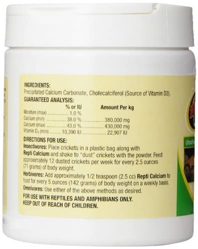 Zoo Med Reptile Calcium with Vitamin D3, 8-Ounce
