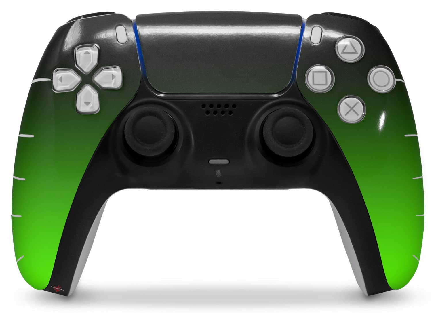 WraptorSkinz Skin Wrap compatible with Sony PS5 DualSense Controller Smooth Fades Green Black (CONTROLLER NOT INCLUDED)