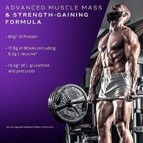 MuscleTech Mass Gainer Mass-Tech Extreme 2000, Muscle Builder Whey Protein Powder, Protein + Creatine + Carbs, Max-Protein Weight Gainer for Women & Men, Vanilla Milkshake, 6lbs (Packaging May Vary)