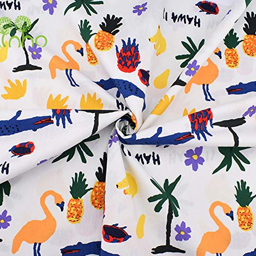 Qimicody Fat Quarters Fabric Bundles, 7 Pcs 100% Cotton 20β x 16β (50cmx40cm) Precut Quilting Fabric Squares Sheets for DIY Patchwork Sewing Quilting Crafting, No Repeat Design (Flower Pattern)