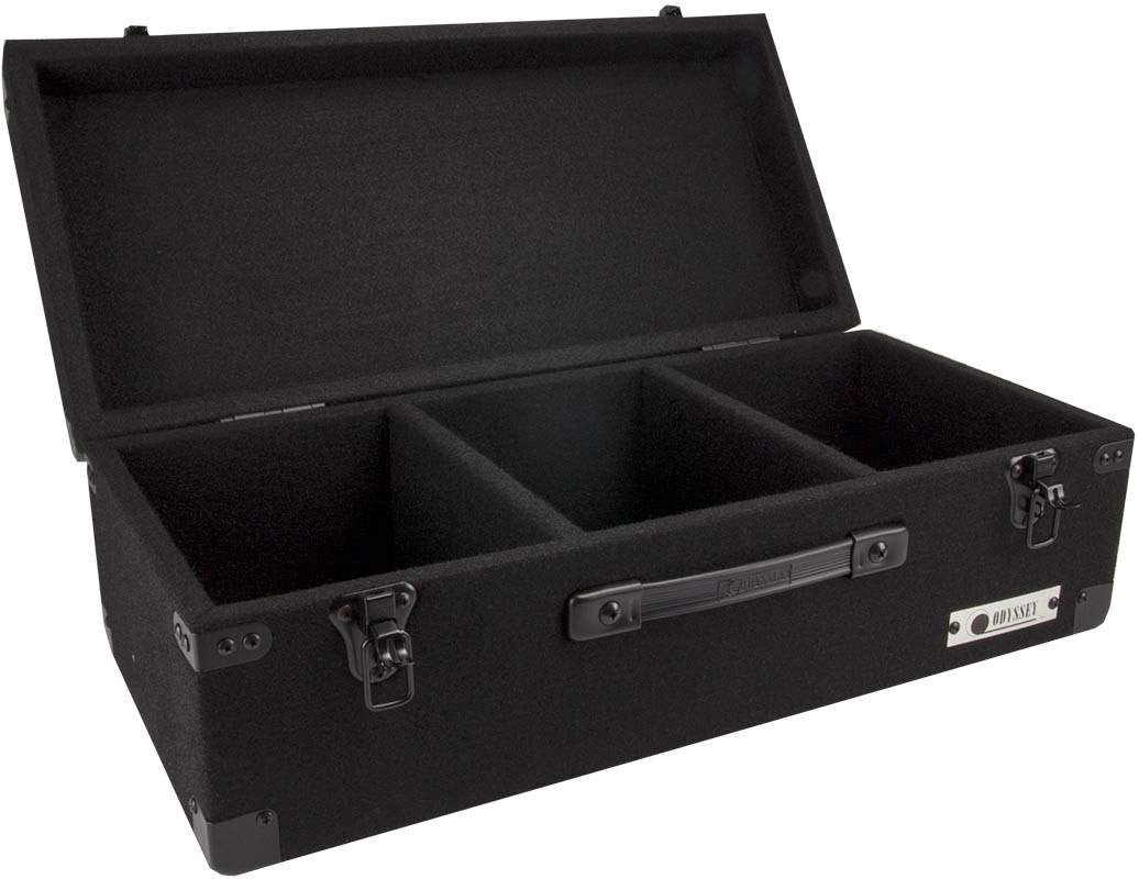 ODYSSEY C45200 Carpeted Case for 45 Rpm Vinyl Records with Surface Mount Hardware, Black