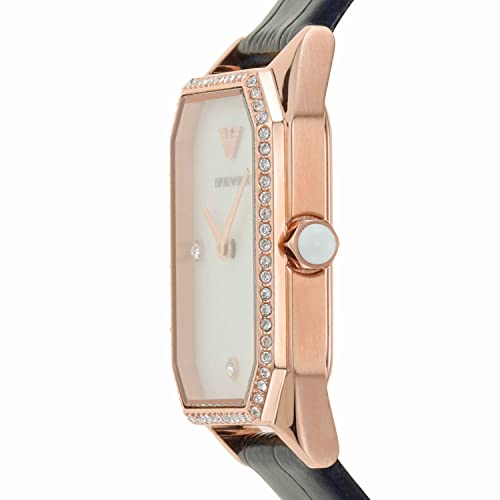 Emporio Armani Women's Two-Hand Blue Leather Watch (Model: AR11466)