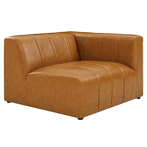 Modway EEI-4532-TAN Bartlett Vegan Leather Vegan Leather 5-Piece Sectional Sofa, Tan