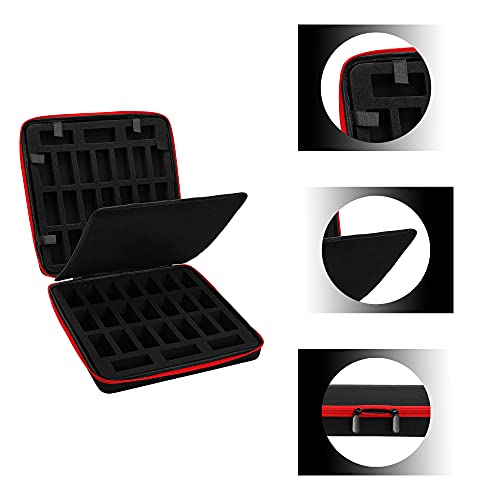 RHCOM Miniature Storage Sturdy Carrying Figure Case with 48 Slot Figurine Minature,Compatible with Warhammer 40k, Dungeons & Dragons and More