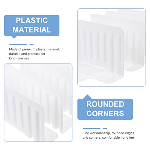 Operitacx Refrigerator Replacement Shelves Drawer Dividers Organizers Clear Plastic Drawers Separator 4pcs Adjustable Kitchen Drawer Organizer for Clothing Utensil Office Bookshelf Storage