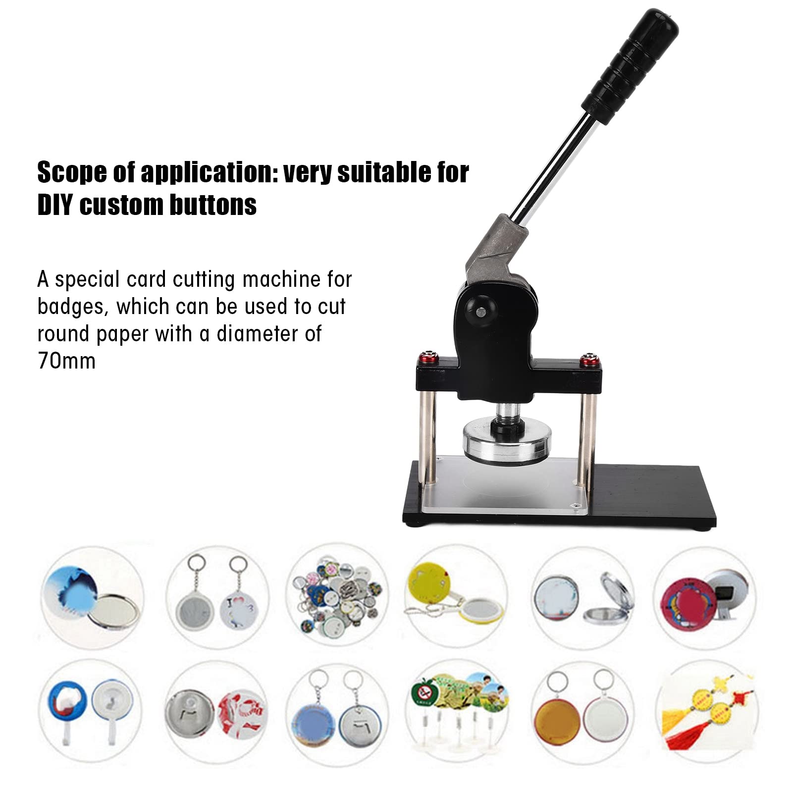 Button Maker Machine Multiple Sizes, Multiple Sheets Heavy Duty Molds Button Maker Multiple Sizes for DIY Custom Buttons for Advertising