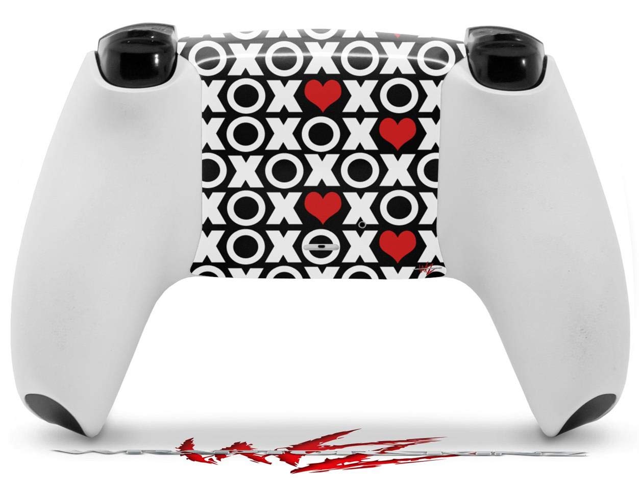 WraptorSkinz Skin Wrap compatible with Sony PS5 DualSense Controller XO Hearts (CONTROLLER NOT INCLUDED)