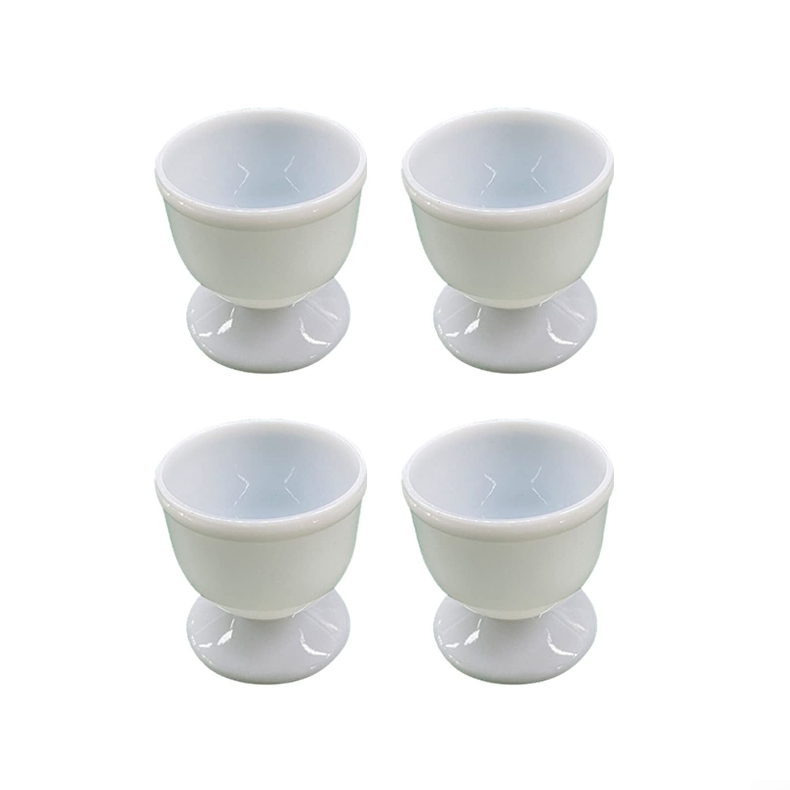 Egg Cup Set of 4 Holder Breakfast Boiled Cooking Easy to Clean Childhood Memories Kitchen White Egg Cup Holder