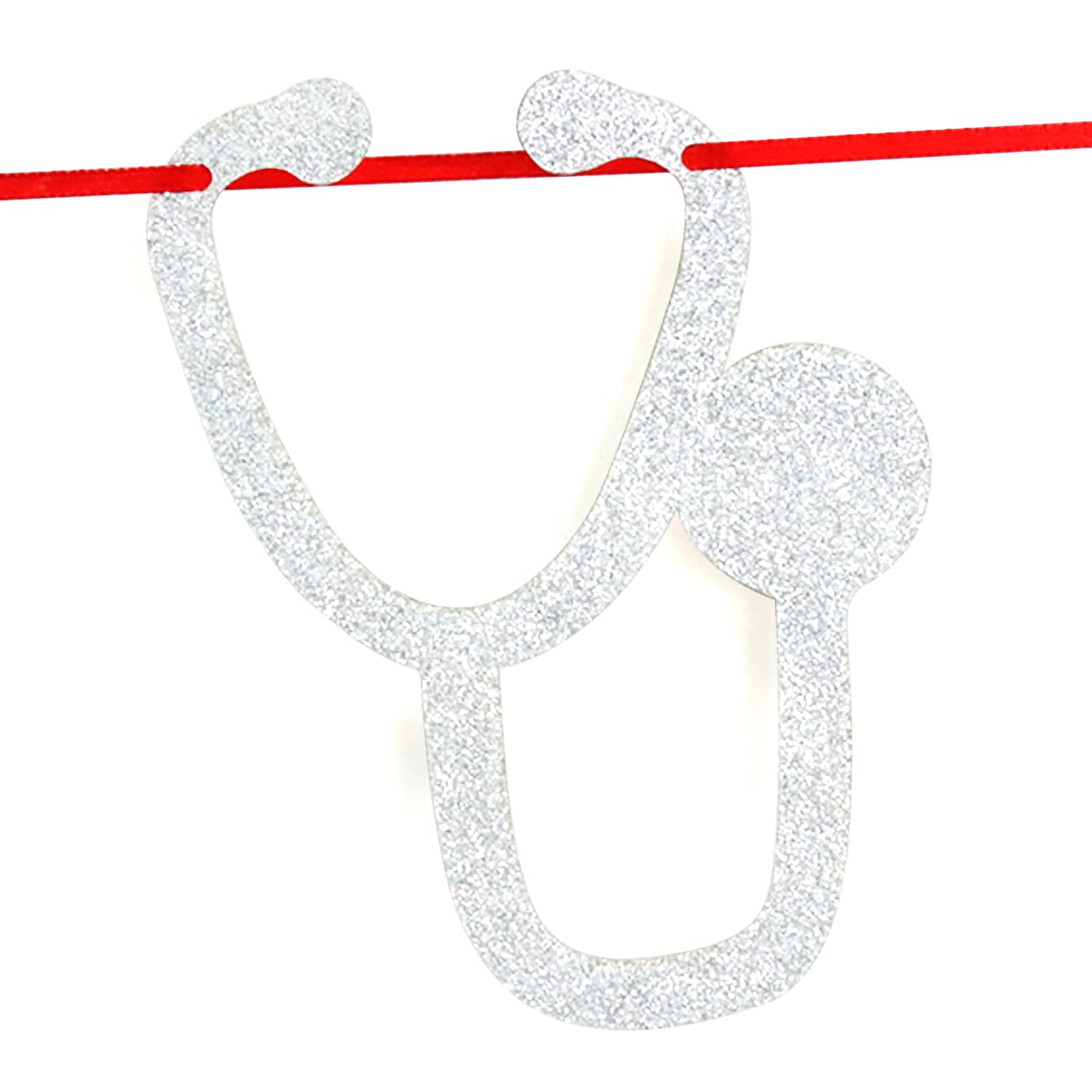 Nurse Grad Banner - Congrats RN/BSN Graduation Sign - Future Nurse/Medical/Nursing School Graduation Party Decorations Supplies, Red Glitter