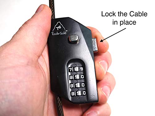 Fridge Lock, Appliance Lock, Refrigerator Lock, French Door Lock, Adjustable Cable Combination Lock, Child Safety Cabinet Lock, Lock for Cabinet, Appliance Lock, Multi-Functional Combination Lock