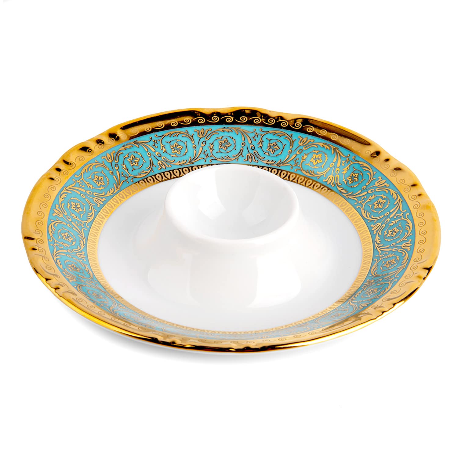 Egg Holder Magnificent Century Porcelain Egg Cup 4.72" (12 cm) Egg Cups for Soft Hard Boiled Eggs Stand