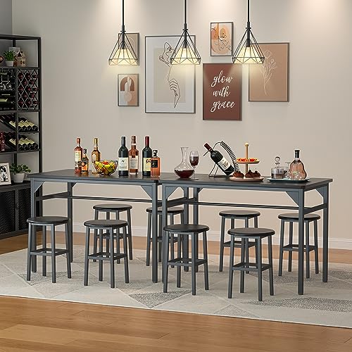 Qsun 5-Piece Dining Table and Chairs Set for 4, Kitchen Table Set for Kitchen, Dining Room, Breakfast Nook and Home Bar, Dining Table Set for Small Apartment, Black
