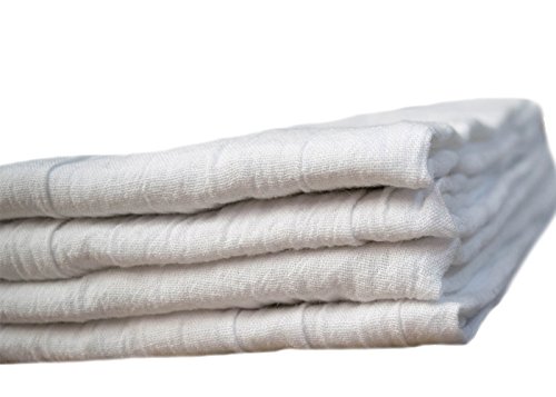 Cotton & Calm Exquisitely Absorbent Flour Sack Dish Towels (12 Pack, 28" x 28"), 100% Cotton White Dish Cloths Kitchen Towels - Crafted for Home, Restaurant, Bar, Hotel Use