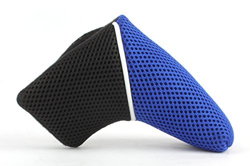Craftsman Golf Blade Putter Head Cover Black Blue Mesh for Scotty Cameron Ping Callaway Odyssey Etc. (Black & Blue)