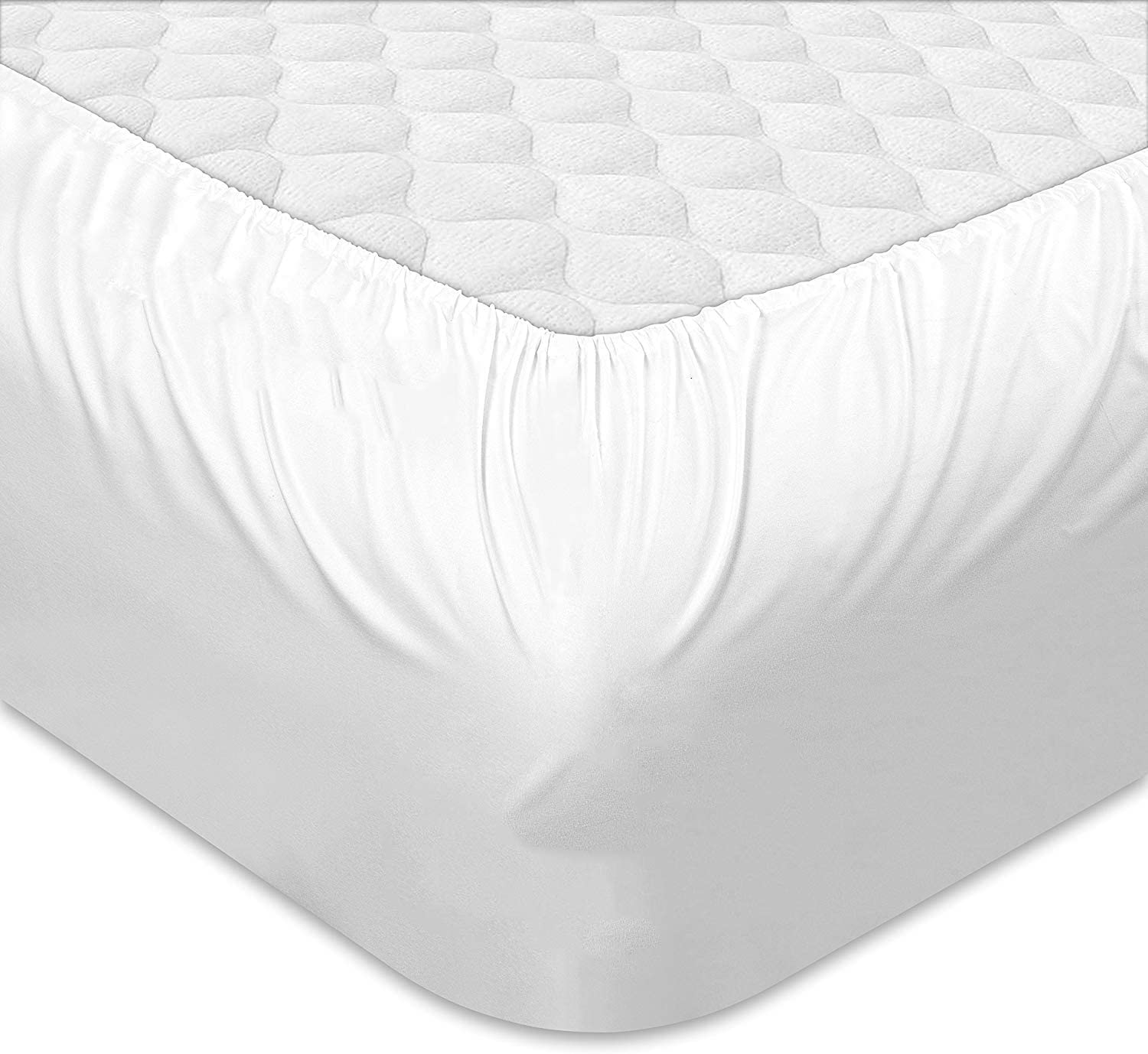 Cotton Bed Sheets 5 Piece Split Set 400 Thread Count 100% Extra Long Staple Luxurious & Hypoallergenic Bedding Hotel & Home Collection Deep Pocket 10-18 inches (Split King, White Solid)