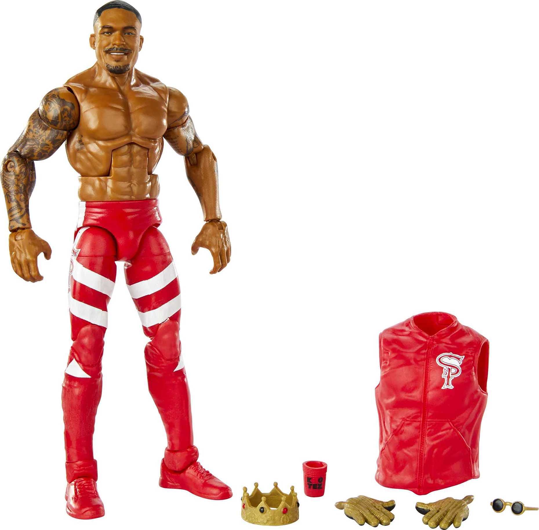 WWE Montez Ford Elite Collection Series 81 Action Figure 6 in Posable Collectible Gift Fans Ages 8 Years Old and Up​
