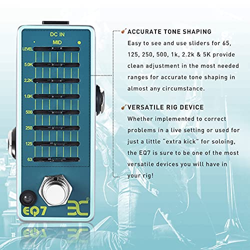 EX EQ7 Guitar Pedal and Power Supply and Cables Bundle
