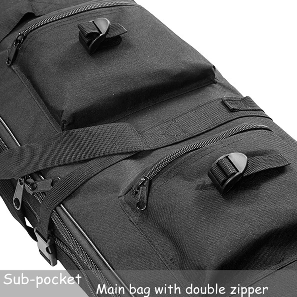DGVR Portable Tactical Gun Bag Rifle Case Shotgun Bag Fishing Gear Storage Bag 120cm Black