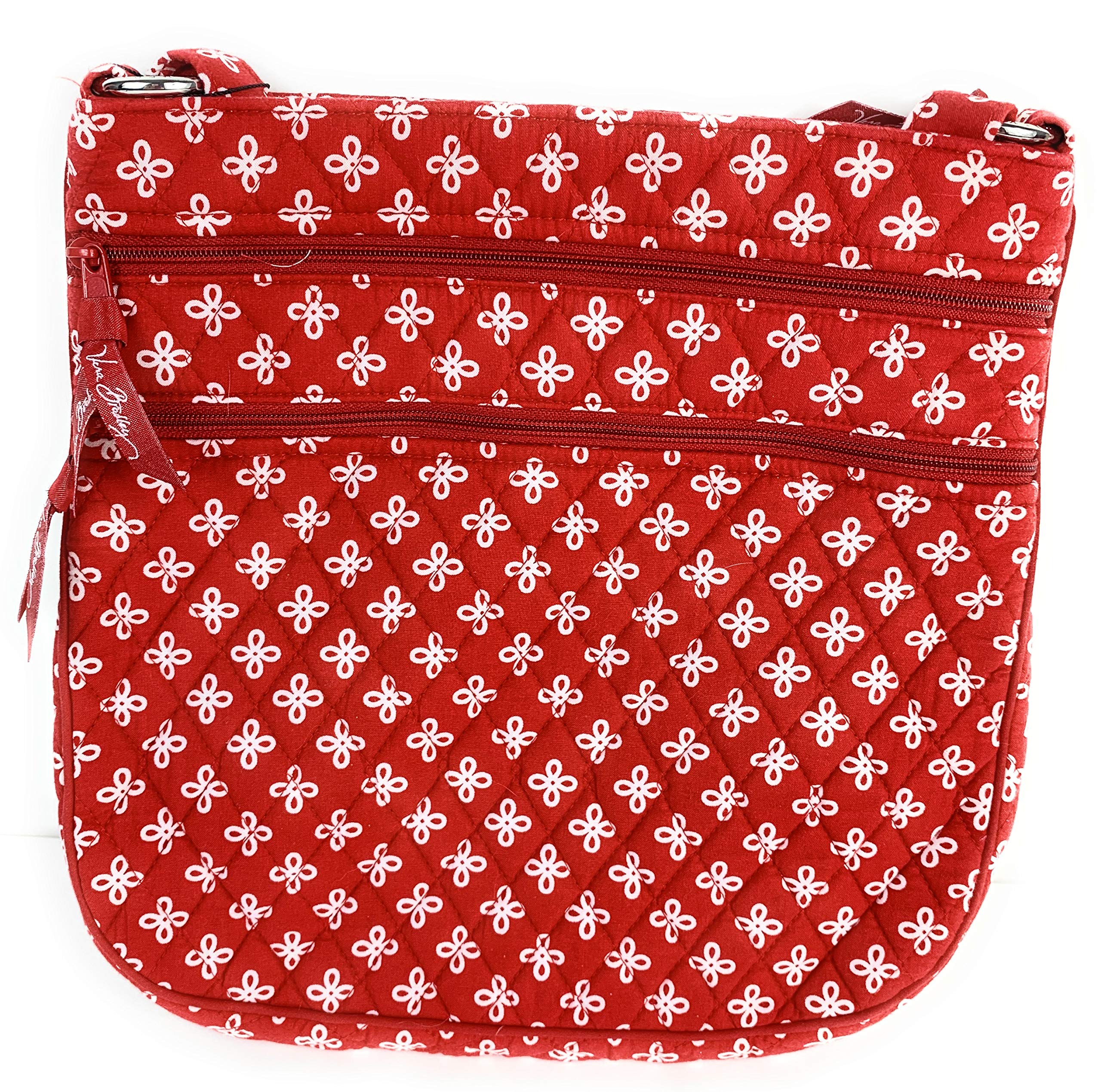 Vera Bradley Womens Triple Zip Hipster Red/White Mini Concerto One Size