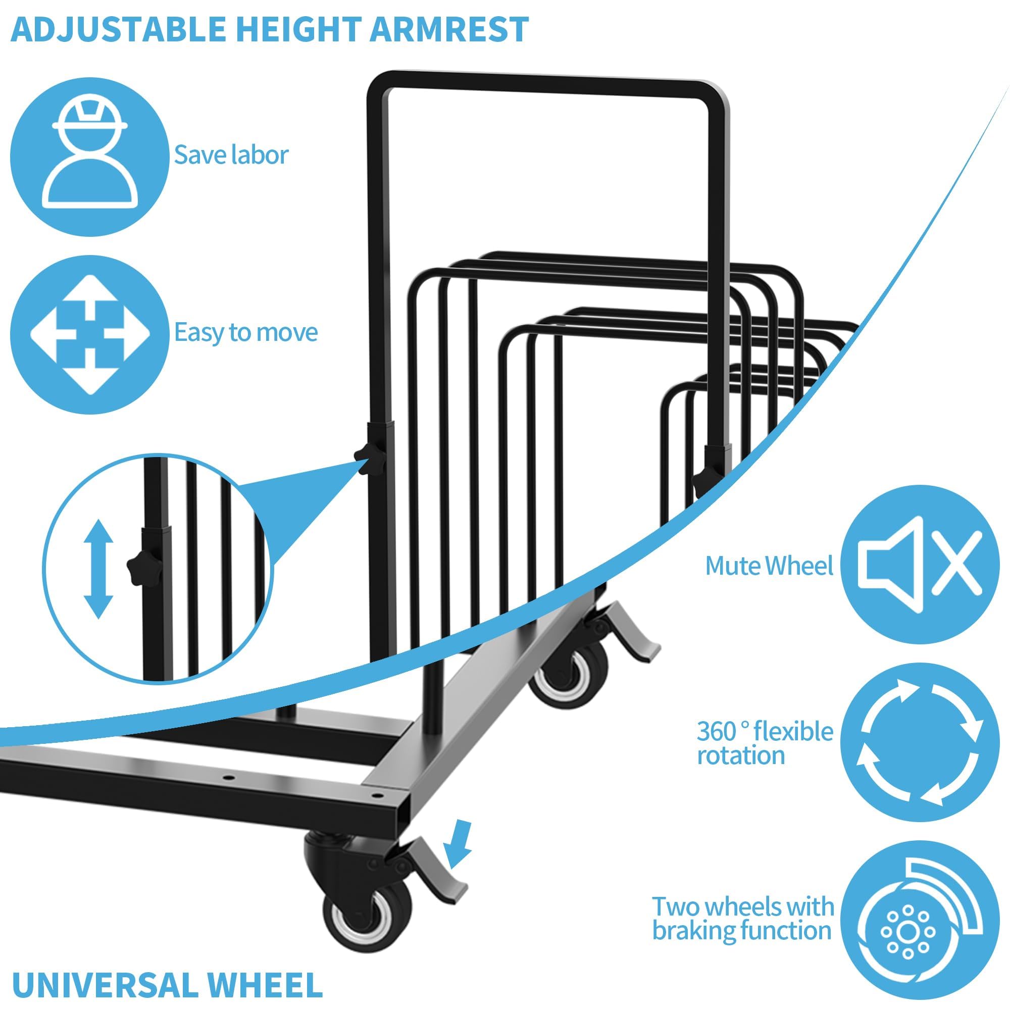lukar Art Storage Rack with Wheels, Metal Canvas Rack Art Storage, Rolling Art Canvas Organizer with Handle, Art Drying Rack for Art Studio, Gallery, Artworks