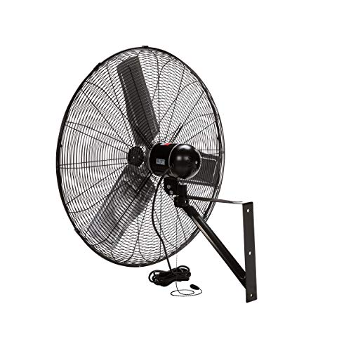 TPI Corporation Single Phase Wall Mount Commercial Circulator – 30" Diameter, 120 Volt Exhaust Fan – Ventilation Fans. Commercial Extractor Fans