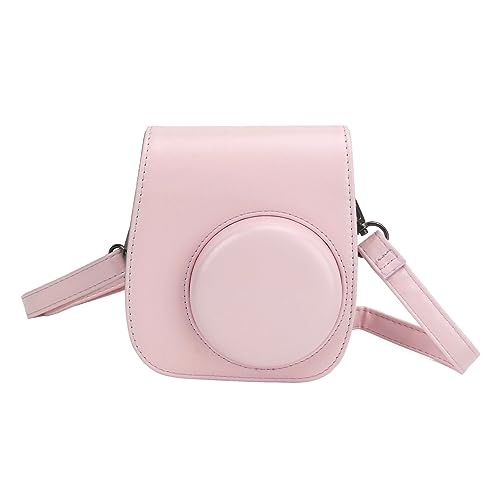 DAUZ Camera Case, SkinFriendly AntiScratch Adjustable Camera Bag with Stickers for Mini 12 (Pink)