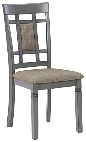 Signature Design by Ashley Jayemyer 7 Piece Dining Room Set, Includes Table and 6 Chairs, Dark Gray