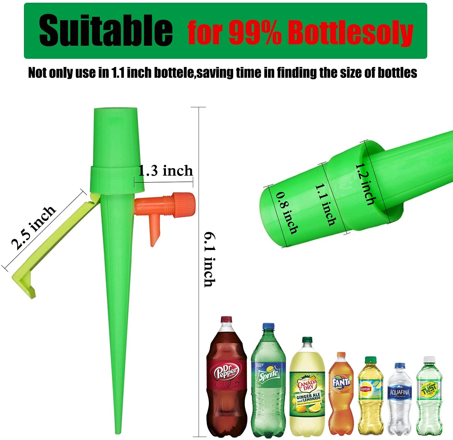 Plant Self Watering Spikes,16 Pcs Automatic Irrigation Equipment Self Watering Drip Devices with Slow Release Control Valve Switch, Suitable for Outdoor Indoor Plants