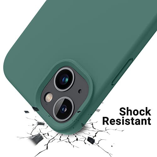 OTOFLY Designed for iPhone 14 Plus Case, Silicone Shockproof Slim Thin Phone Case for iPhone 14 Plus 6.7 inch (Pine Green)