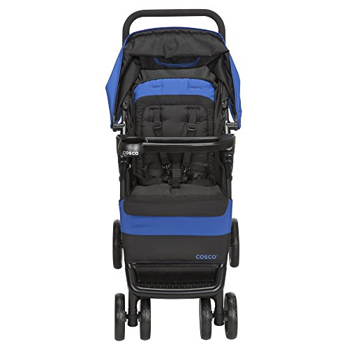 Cosco Simple Fold Travel System with Light and Comfy 22 Infant Car Seat, Sapphire
