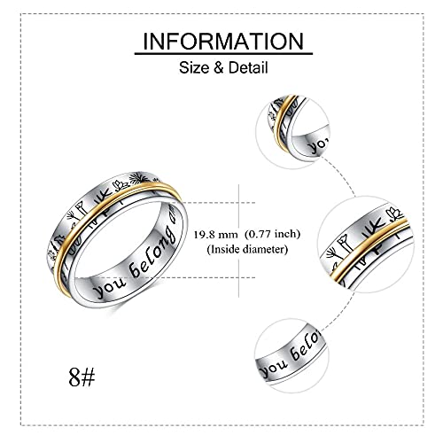 EXRANQO Flower Ring 925 Sterling Silver Wildflower Ring Inspirational Gifts Jewelry for Women