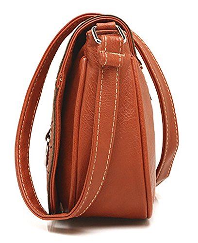 Women's PU Hollow Shoulder Bag Crossbody Bag Front Belt Messenger Bag Red