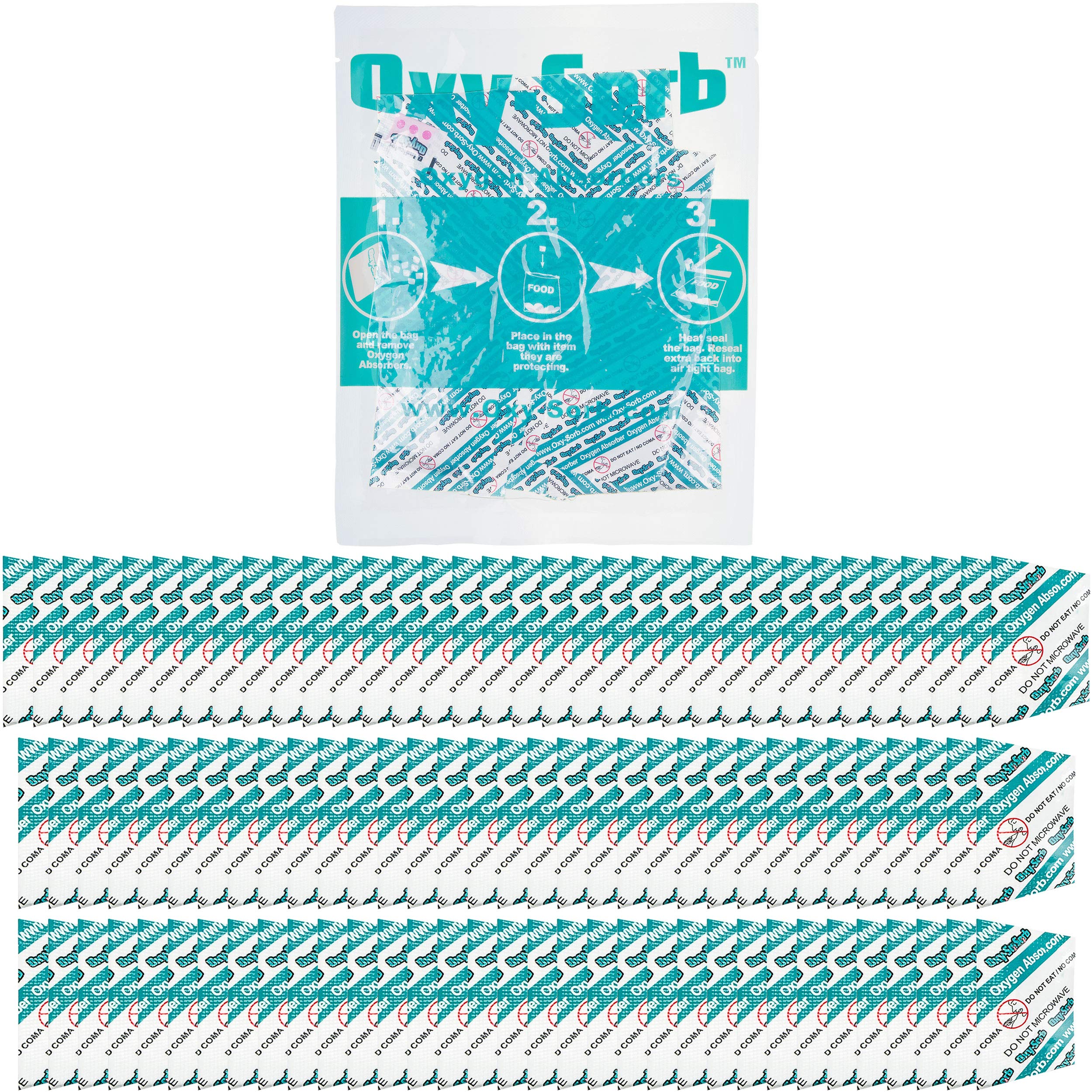 OxySorb 20cc Oxygen Absorbers for Food Storage (200 Pack) - Preserving Food Freshness with Food Grade Oxygen Absorbers for Long-Term Storage