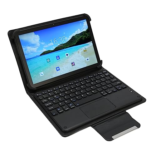 DAUZ Tablet PC, 10.1 Inch 2 in 1 Tablet Front 5MP Rear 13MP 8GB 256GB Night Reading Mode 100‑240V 8 Core CPU for Entertainment (US Plug)