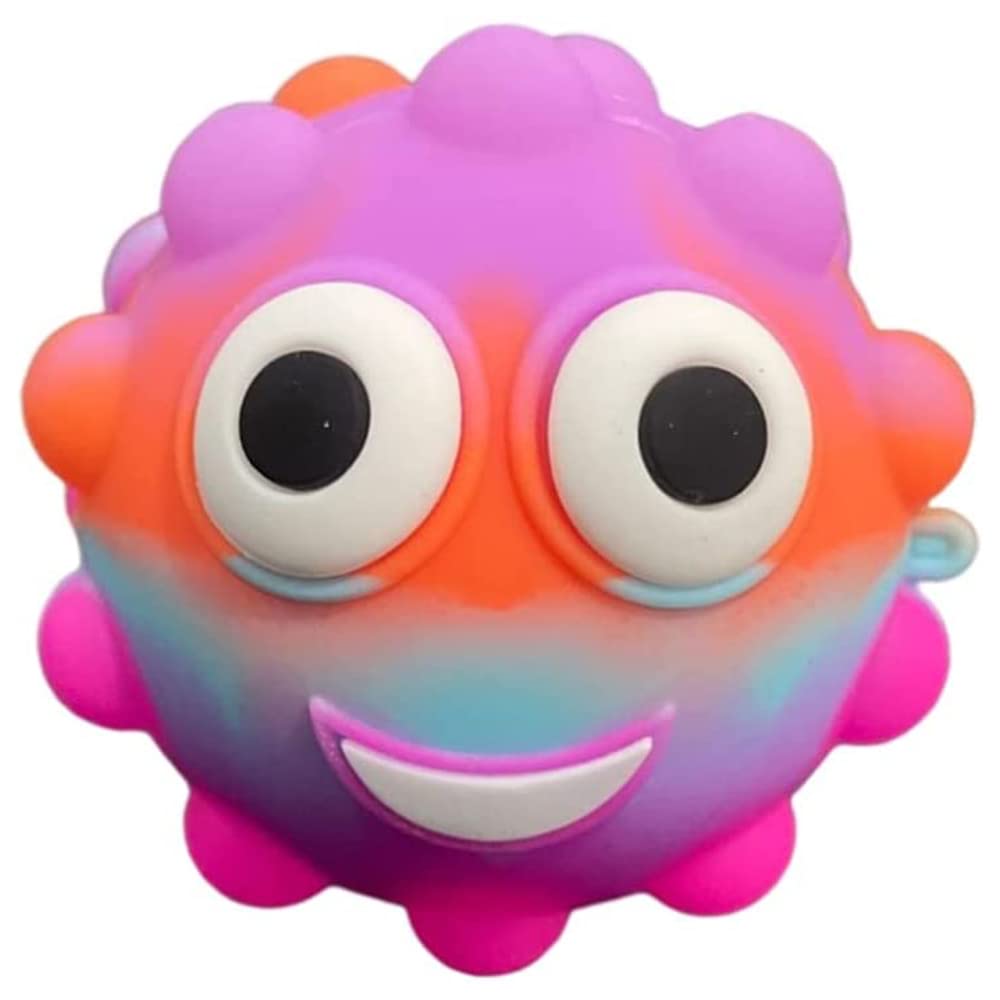 Pop Ball Glow Balls Stress Ball Bouncing Ball ,Fidget Toy Push Bubble Toys, 3D Silicone Squeeze Finger Press Ball Stress Relief Hand Toys (D)